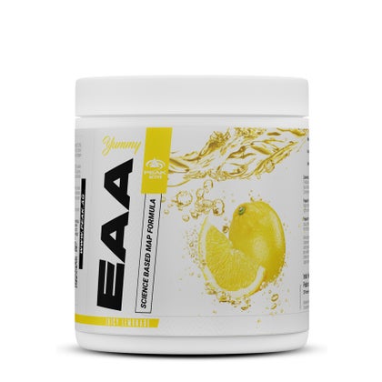 PEAK Yummy EAA - 400g - Geschmack Juicy Lemonade I 25 Portionen I essenzielle Aminosäuren I ...