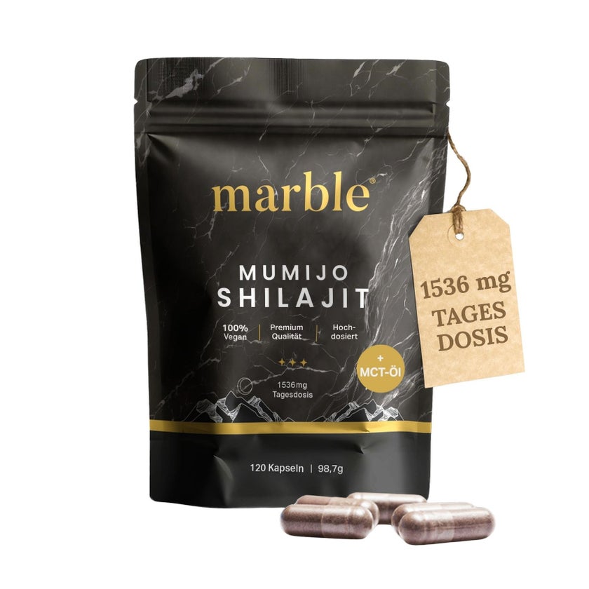 Mumijo Shilajit – 120 Kapseln |Shilajit-Extrakt mit MCT-Öl 120 g ...