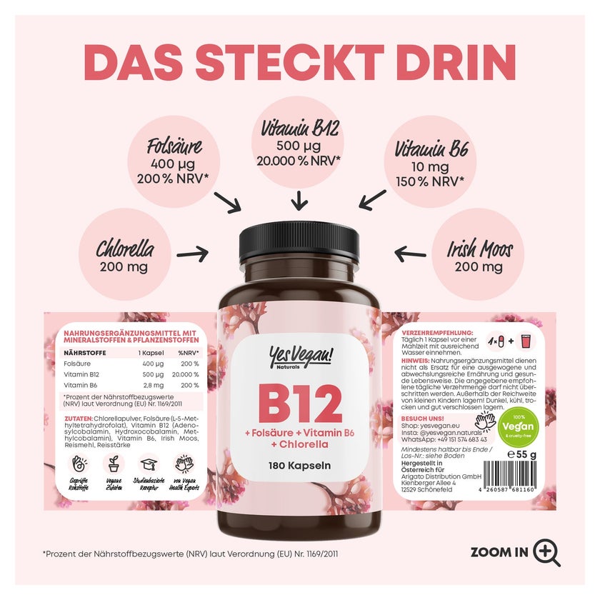 Vitamin B Komplex hochdosiert, B12 Methylcobalamin 180 St 1x180 St ...