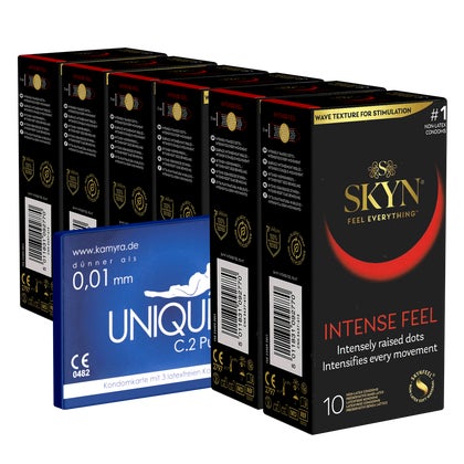 «Intense» latexfreie Kondome + 1x Kamyra Unique Pull gratis (63 Kondome ...