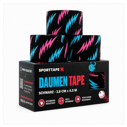 SPORTTAPEHook Grip Daumentape – 3 Rollen - 3,8 cm x 4,7 Punk 3 St ...
