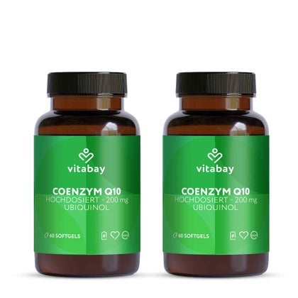 Vitabay Coenzym Q10 Ubiquinol 200 mg Bioaktiv - Hochdosiert 120 St günstig kaufen | medpex