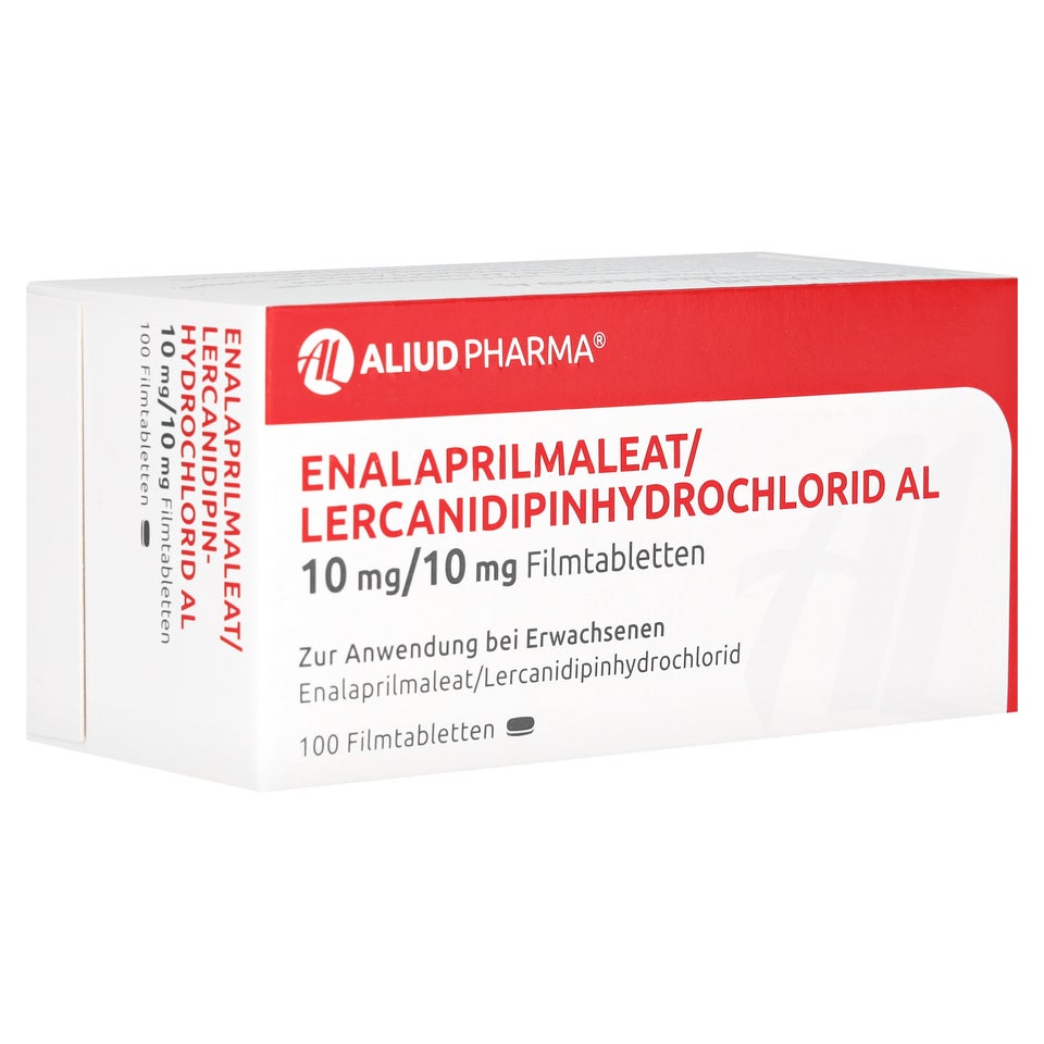 Enalaprilmaleat/Lercanidipinhydrochlorid AL 10mg/10mg | medpex
