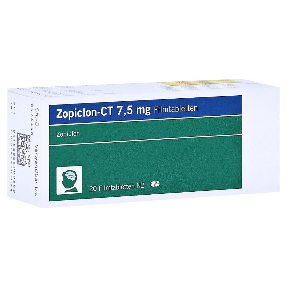 Zopiclon-ct 7,5 mg Filmtabletten 20 St kaufen mit E-Rezept | medpex