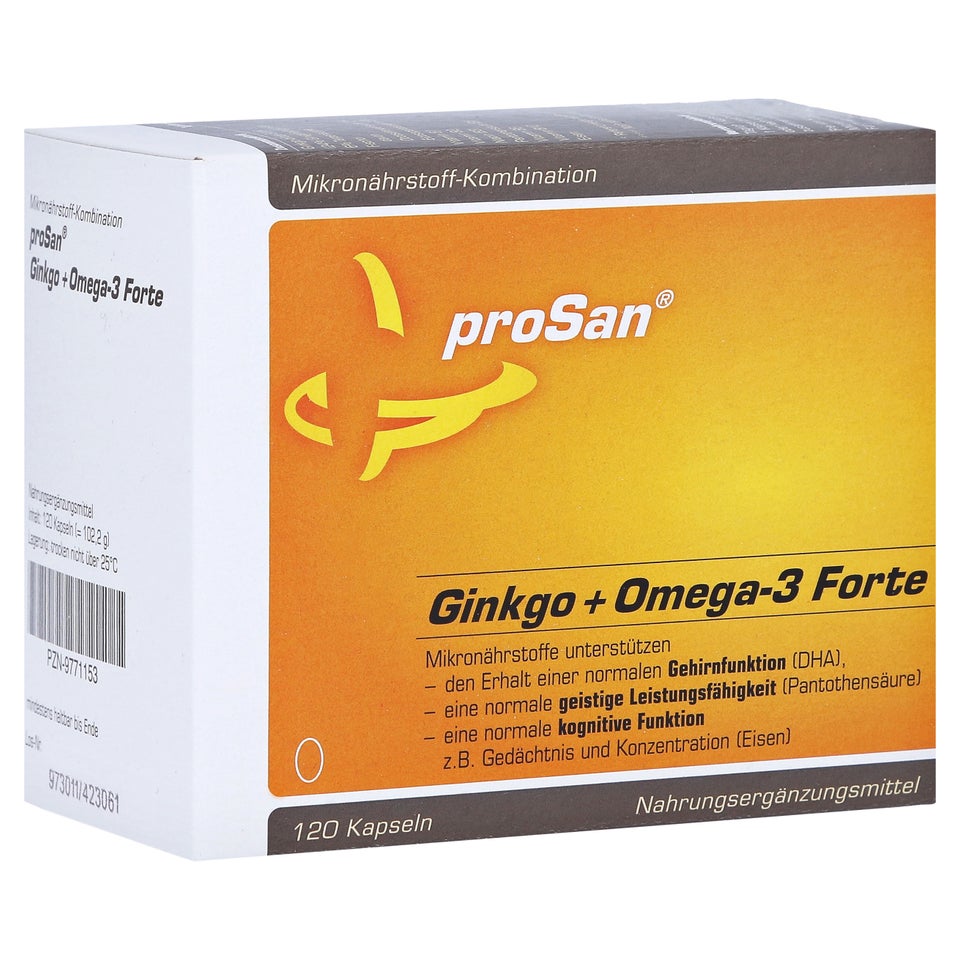 Erfahrungen zu proSan Ginkgo+Omega-3 Forte 120 St | medpex