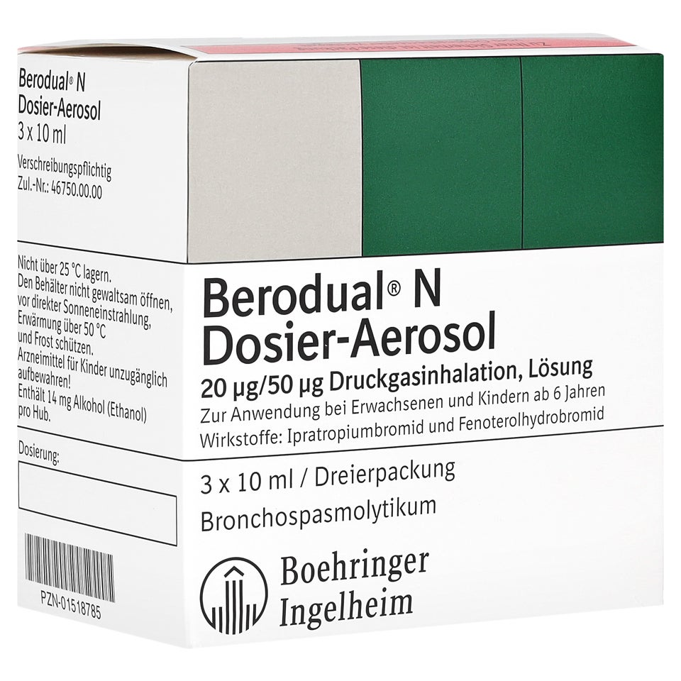 Berodual N Dosieraerosol 3X10 ml kaufen mit E-Rezept | medpex