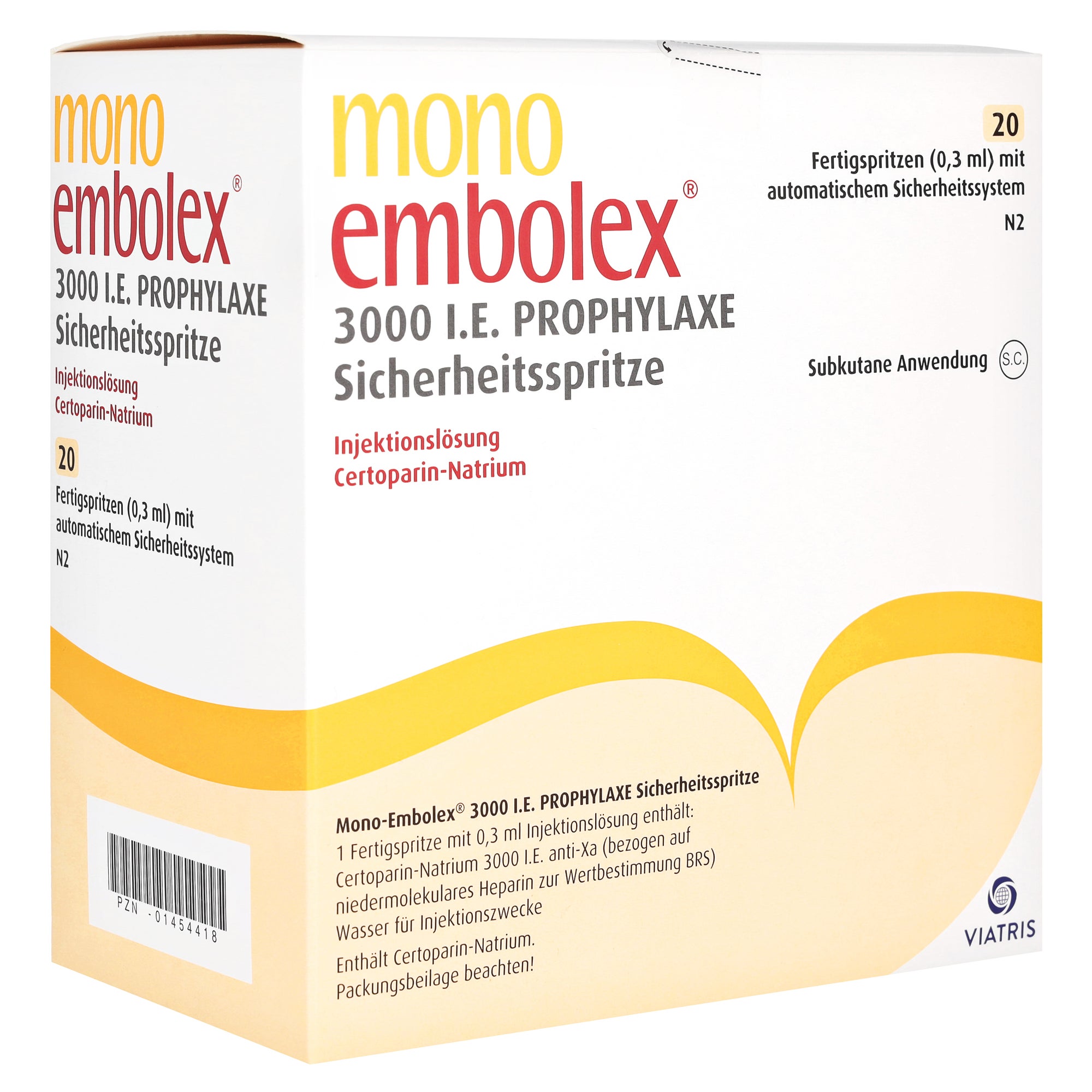 Mono-Embolex 3000 I.E. Prophylaxe Sicherheitsspritze | medpex