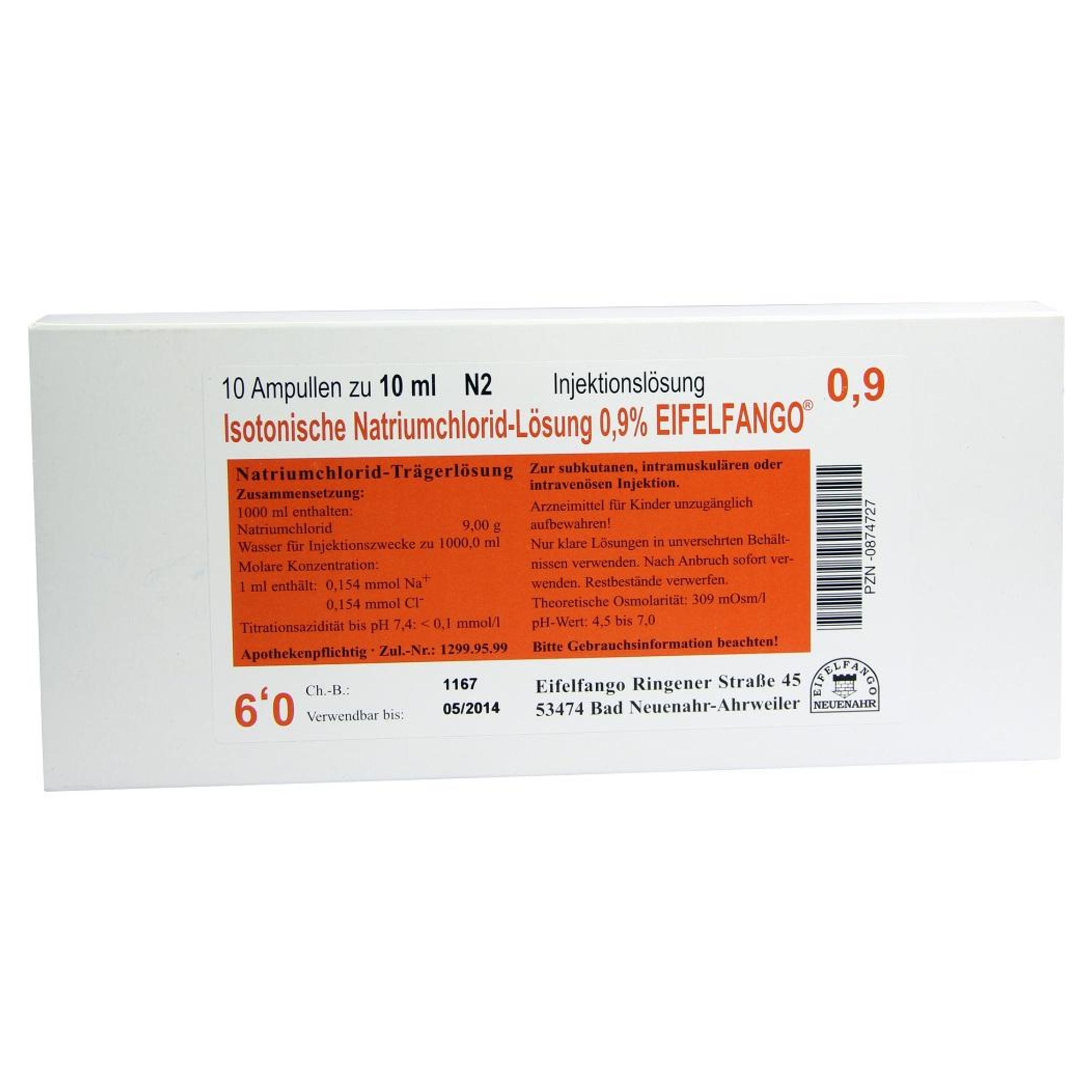 ISOTONISCHE NaCl Lösung 0,9% Eifelfango Inj.-Lsg. | medpex