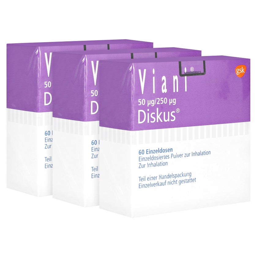 VIANI 50 µg/250 µg Diskus Einzeldos.Inhalat.-Plv. 3X60 St kaufen mit E ...