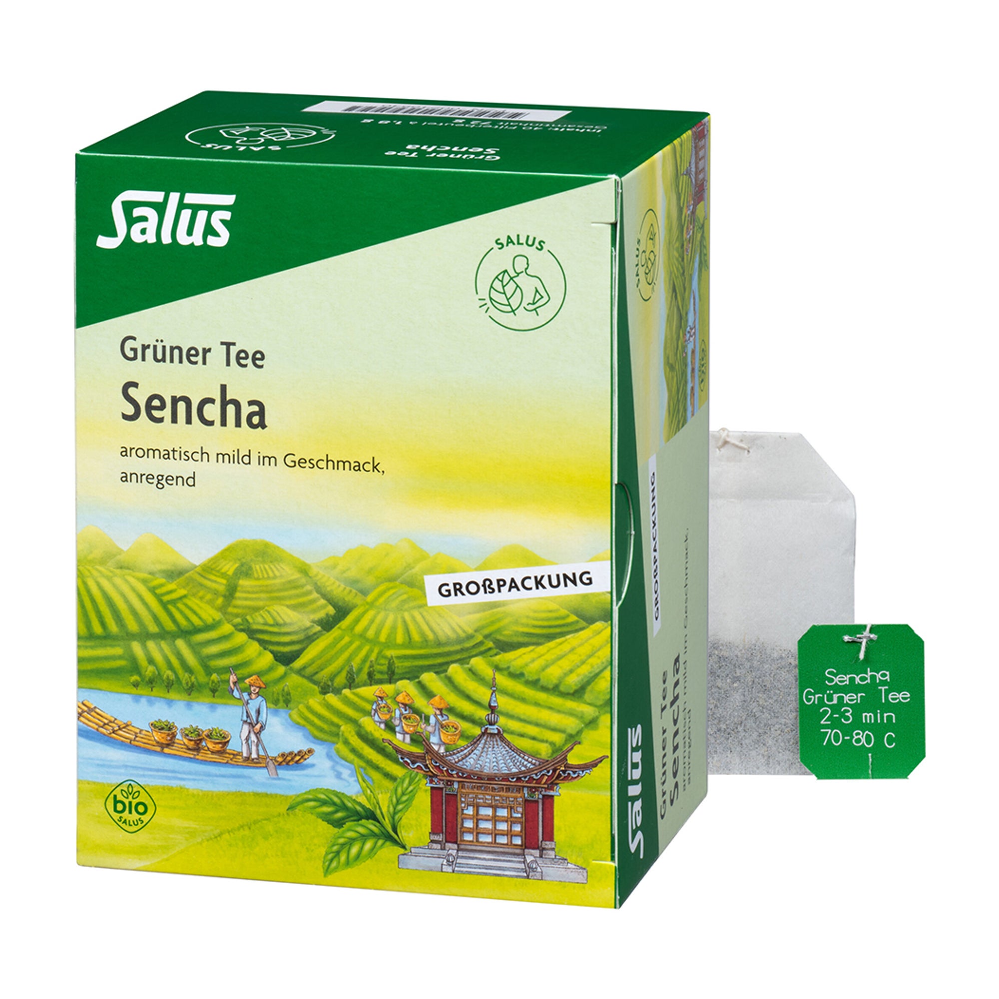 Erfahrungen zu GRÜNER TEE Bio Salus Filterbeutel Großpackung | medpex