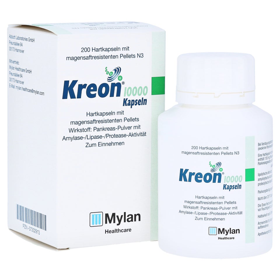 Kreon 10.000 Hartkps.m.magensaftr.überz. 100 St günstig kaufen | medpex