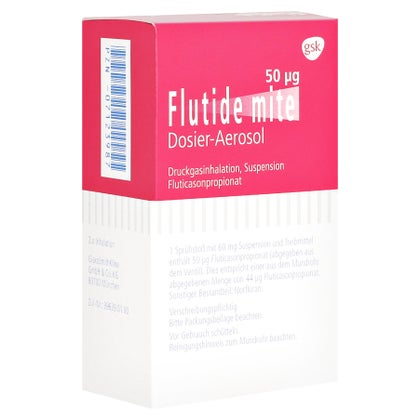 Flutide mite 50 Dos.-Aerosol 120 ED 1 St kaufen mit E-Rezept | medpex