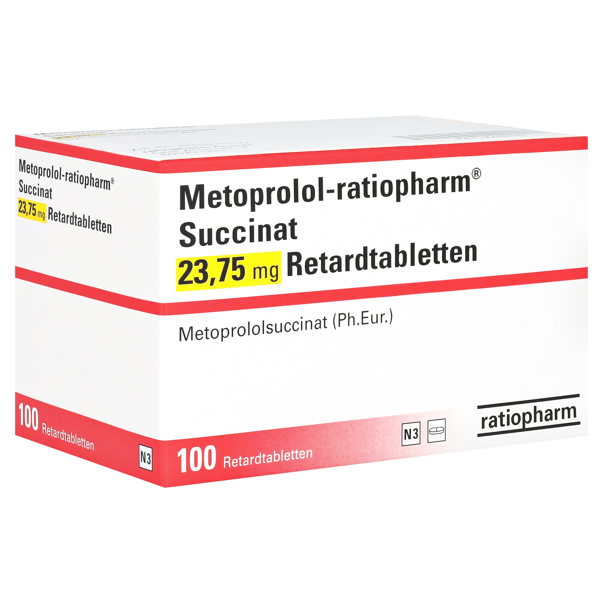Metoprolol-ratiopharm Succinat 23,75mg kaufen | medpex