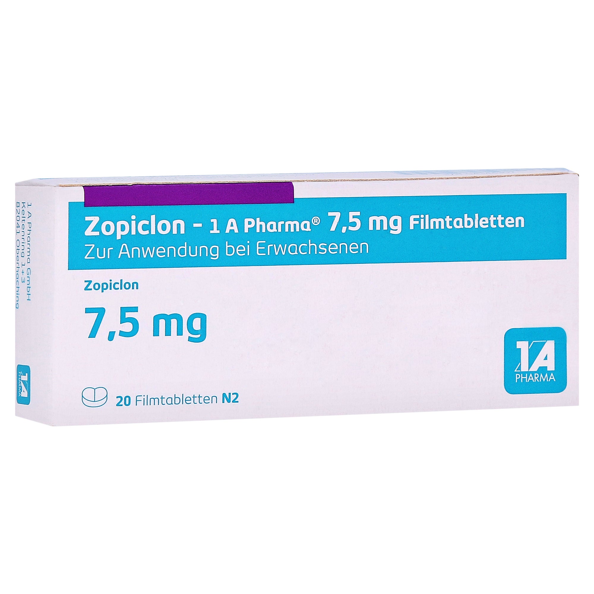 Zopiclon-1A Pharma 7,5mg 20 Stück N2 kaufen | medpex