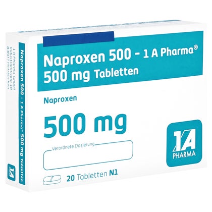 Naproxen 500-1a Pharma Tabletten 20 St kaufen mit E-Rezept | medpex