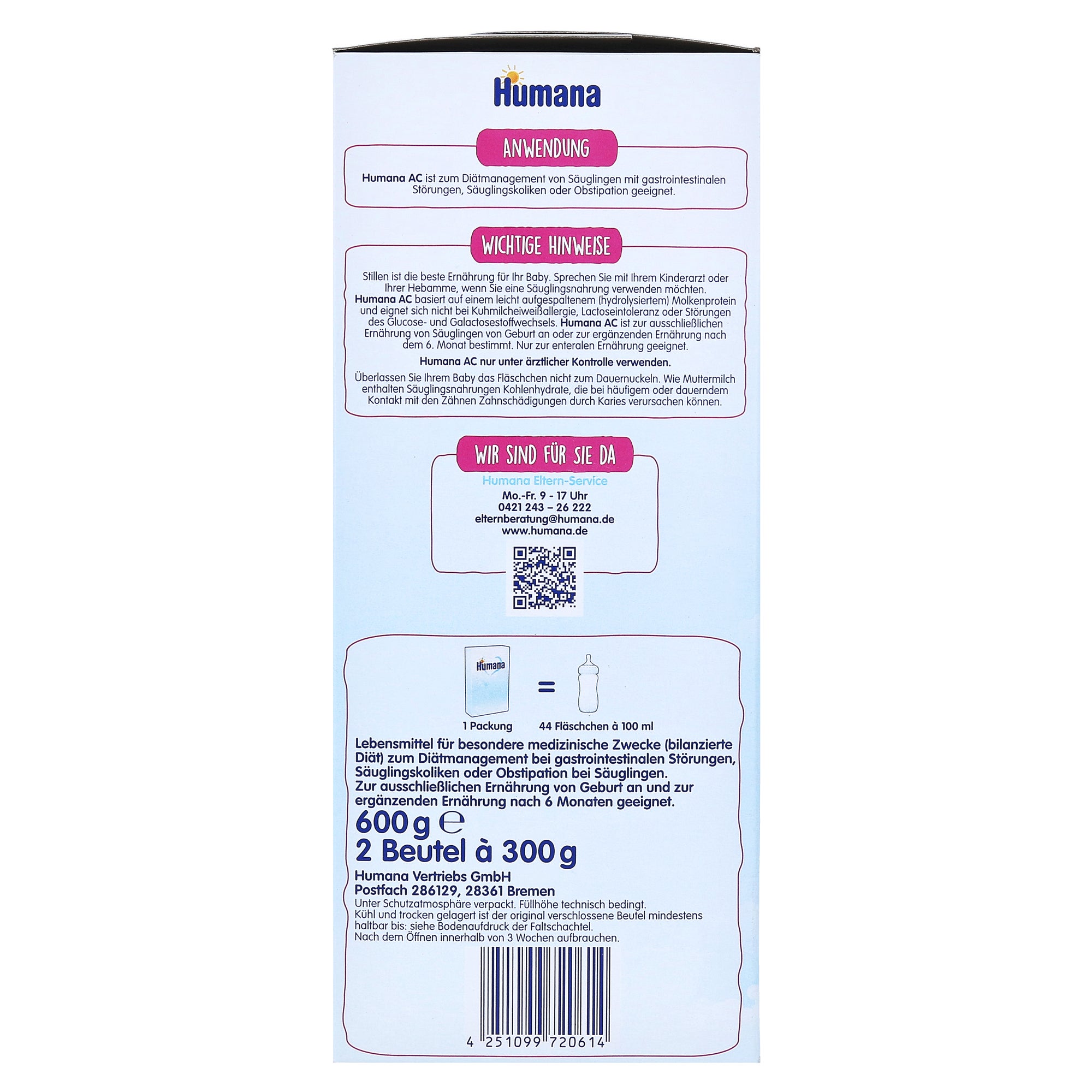 HUMANA AC Expert Spezialnahrung Pulver 2x300 Gramm | medpex