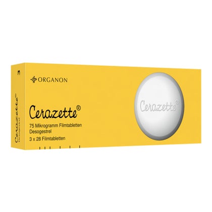 Cerazette 75 Mikrogramm Filmtabletten 3X28 St kaufen mit E-Rezept | medpex