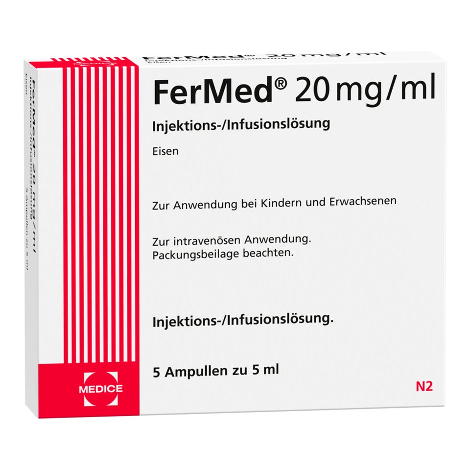 FERMED 20 mg/ml Injektions-/Inf.-Lsg.100mg Amp. | medpex