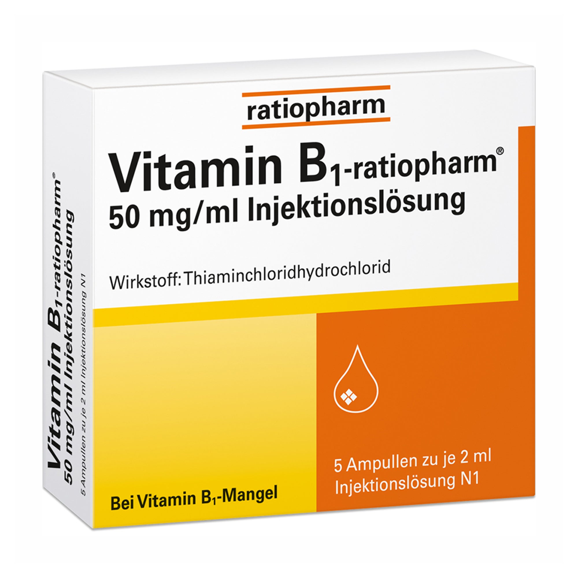 Vitamin B1-ratiopharm 50mg/ml Injektionslösung | medpex