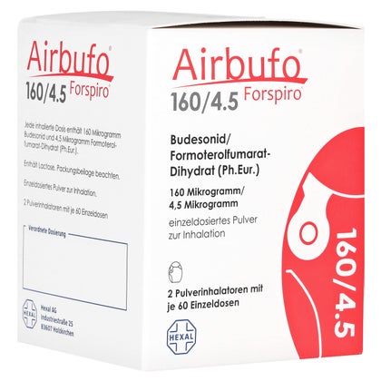 AIRBUFO Forspiro 160 µg/4,5 µg/Dosis 2x60 ED 2 St kaufen mit E-Rezept ...