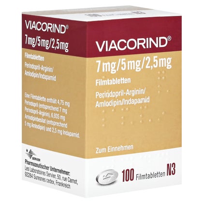 VIACORIND 7 mg/5 mg/2,5 mg Filmtabletten 100 St kaufen mit E-Rezept ...