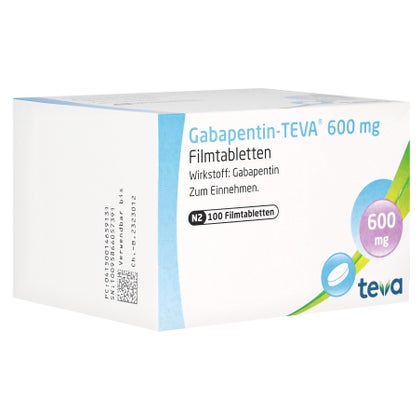 Gabapentin Teva 600 mg Filmtabletten 100 St kaufen mit E-Rezept | medpex