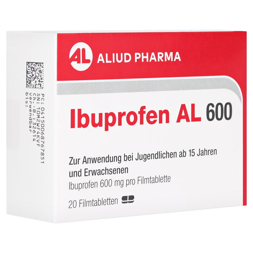 Ibuprofen AL 600 Filmtabletten 20 St kaufen mit E-Rezept | medpex