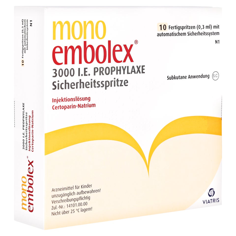 MONO EMBOLEX 3.000 I.E. Prophylaxe Sicherh.Spr. 10 St kaufen mit E ...
