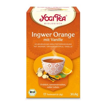 YOGI TEA, Ingwer Orange mit Vanille, Bio Kräutertee 17X1,8 g günstig ...