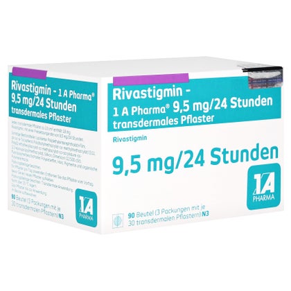 RIVASTIGMIN-1A Pharma 9,5 mg/24 Std. transd.Pfl. 90 St kaufen mit E ...