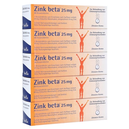 Erfahrungen zu ZINK BETA 25 Brausetabletten 100 St | medpex