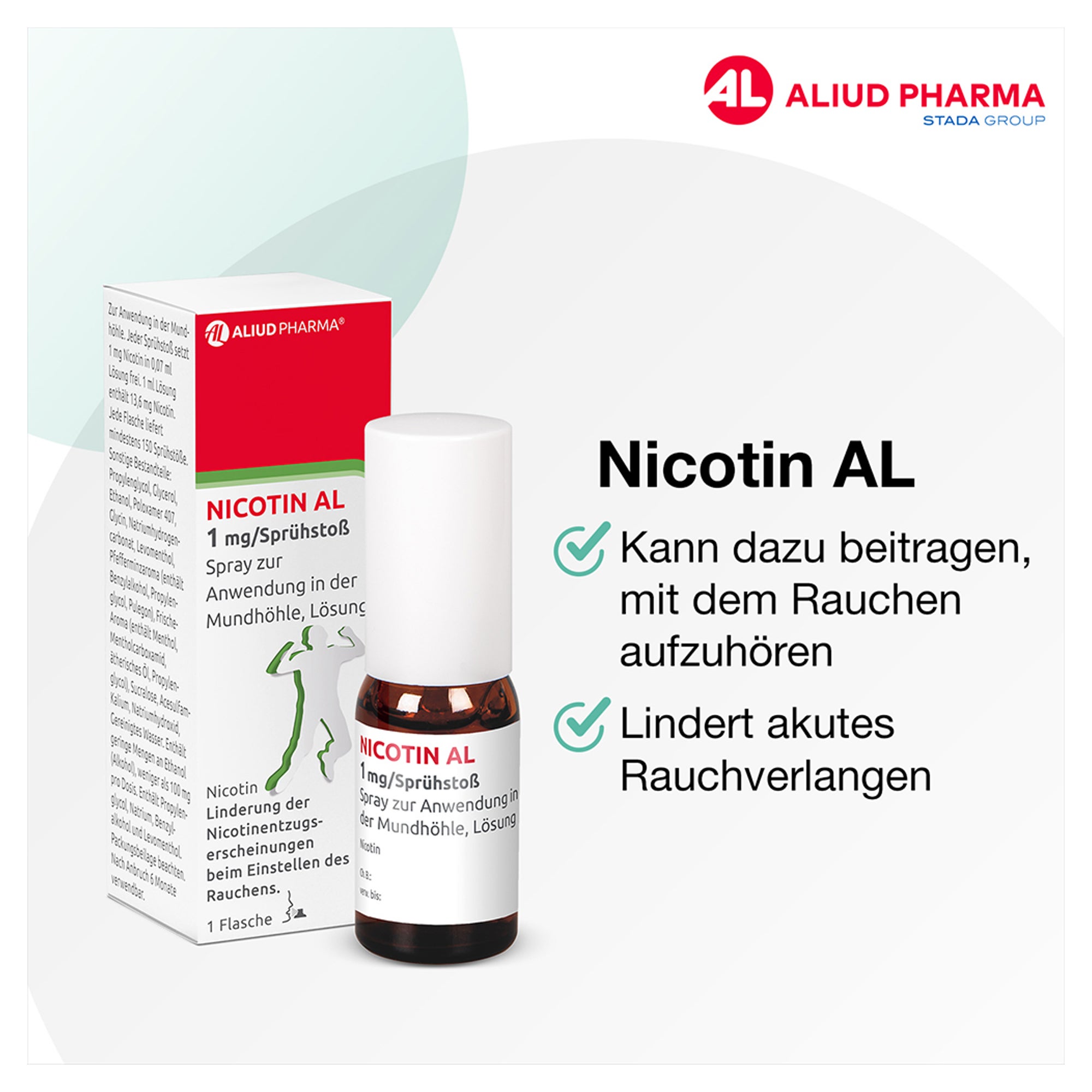NICOTIN AL 1 mg/Sprühstoß Spray z.Anw.i.d.Mundhö. | medpex