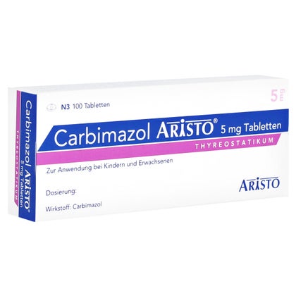 Carbimazol Aristo 5 mg Tabletten 100 St kaufen mit E-Rezept | medpex