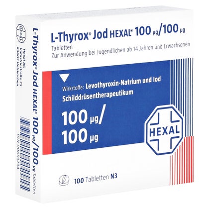 L-thyrox Jod Hexal 100/100 Tabletten 100 St kaufen mit E-Rezept | medpex