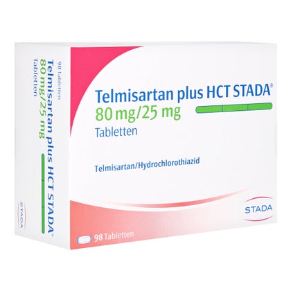 TELMISARTAN plus HCT STADA 80 mg/25 mg Tabletten 98 St kaufen mit E ...