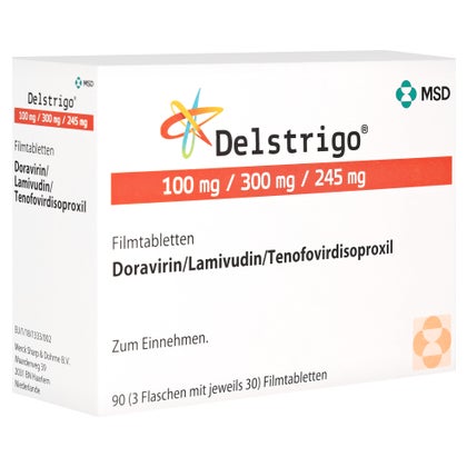DELSTRIGO 100 mg/300 mg/245 mg Filmtabletten 90 St kaufen mit E-Rezept ...