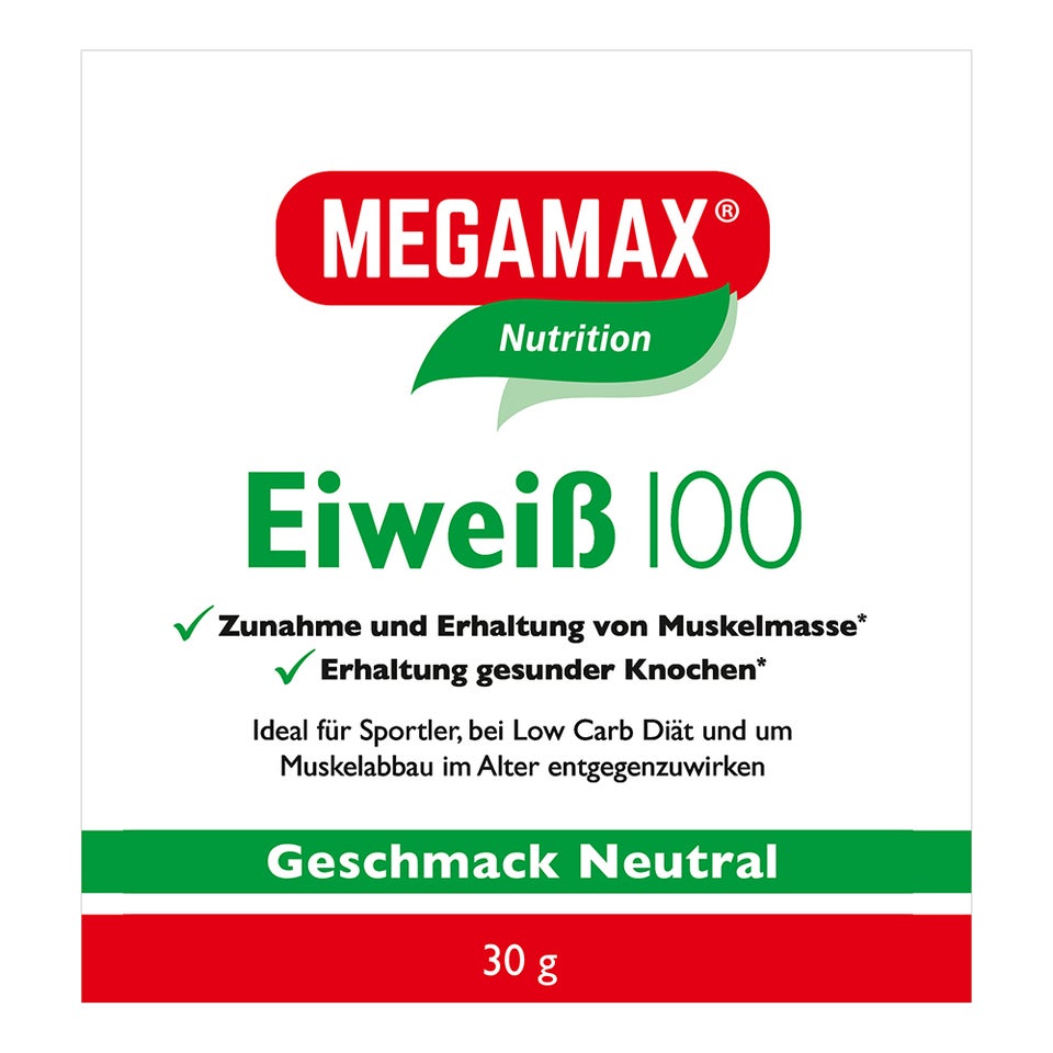 Erfahrungen zu MEGAMAX Einzelportionen Eiweiss 100 NEUTRAL 30 g | medpex