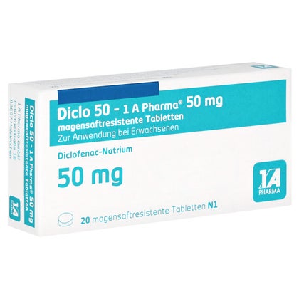 DICLO 50-1A Pharma magensaftresistente Tabletten 20 St kaufen mit E ...