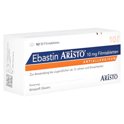 Ebastin Aristo 10 mg Filmtabletten 50 St kaufen mit E-Rezept | medpex