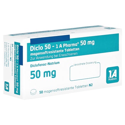 DICLO 50-1A Pharma magensaftresistente Tabletten 50 St kaufen mit E-Rezept | medpex