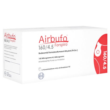 AIRBUFO Forspiro 160 µg/4,5 µg/Dosis 6x60 ED 360 Sp kaufen mit E-Rezept ...