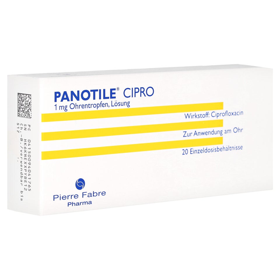 Panotile Cipro 1 mg Ohrentropfen 20X0,5 ml kaufen mit E-Rezept | medpex
