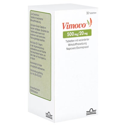 VIMOVO 500 mg/20 mg Tab.m.veränd.Wirkst.-Frs. 30 St kaufen mit E-Rezept ...