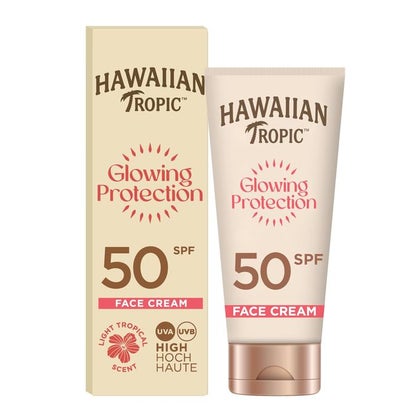 Hawaiian Tropic | Glowing Protection Gesichts-Sonnenlotion, wasserfeste ...