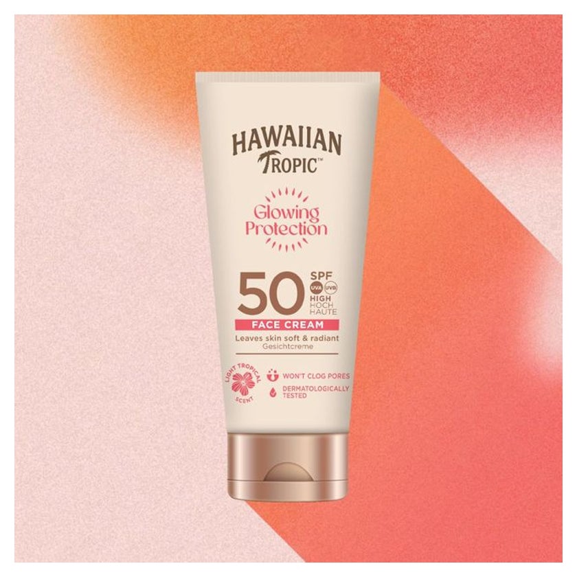 Hawaiian Tropic | Glowing Protection Gesichts-Sonnenlotion, wasserfeste ...
