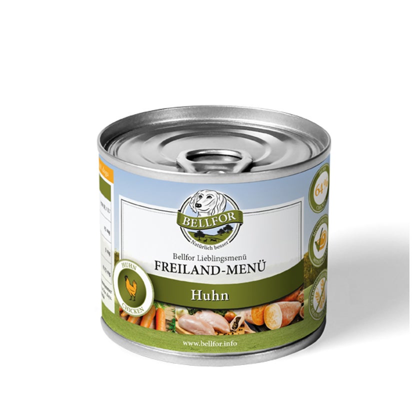 Bellfor Hundefutter Nass mit Huhn Freiland-Menü 800 g 800 g günstig ...