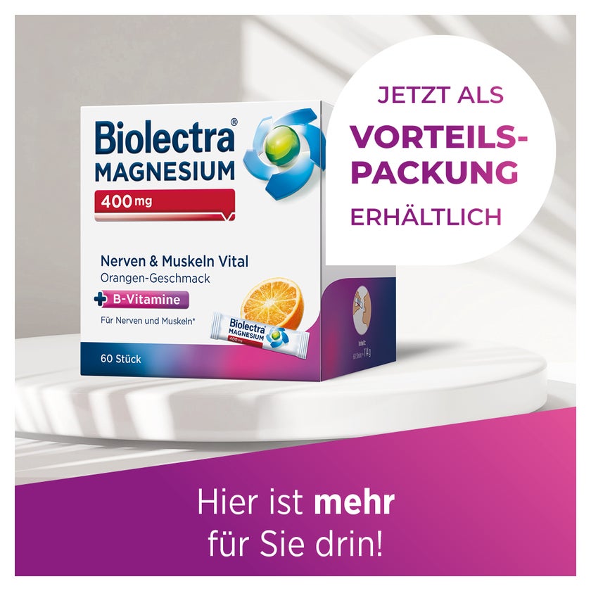 Biolectra Magnesium 400 mg Nerven & Muskeln Vital 30 St günstig kaufen ...