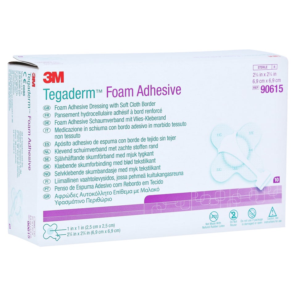 TEGADERM Foam Adhesive FK 6,9x6,9 cm kreuzf.90615 | medpex
