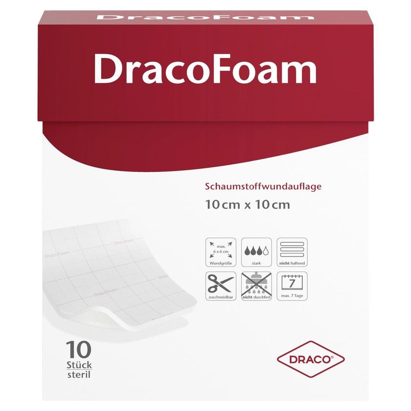 Dracofoam Schaumstoff Wundauflage 10x10 10 St günstig kaufen | medpex