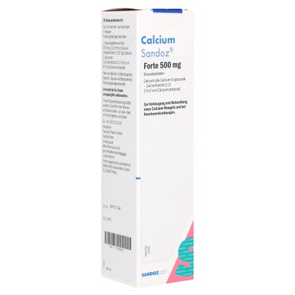 Calcium Sandoz Forte 500 mg Brausetablet - Reimport 20 St günstig ...